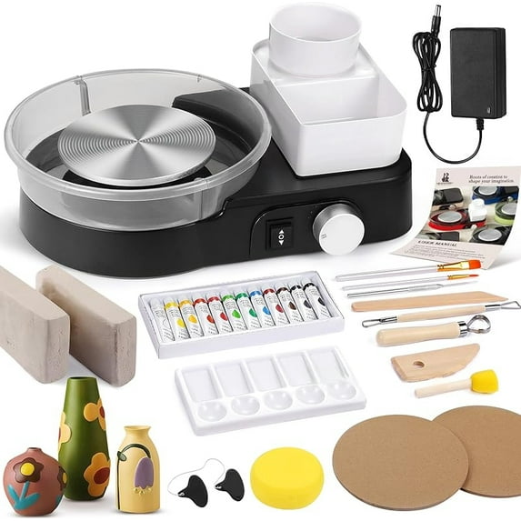 Pottery Wheel for Adults - Complete Pottery Tools Kit for Beginners, 6 ...
