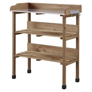 Uforic Outdoor Workstation with Sliding Tabletop & Hooks, Weatherproof ...