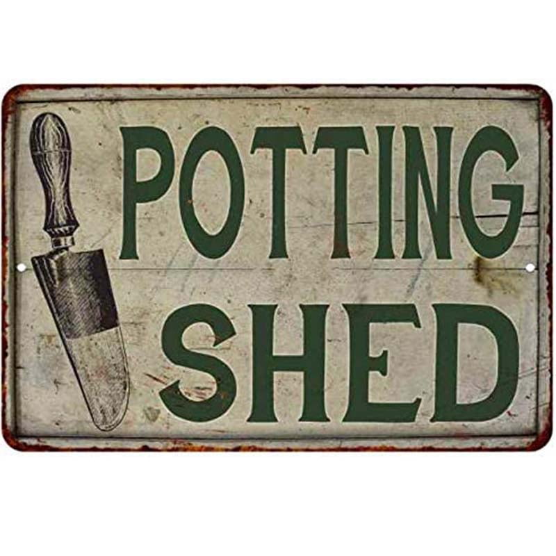 Potting Shed Sign Garden Signs Gardening Vintage Decor She Shed ...