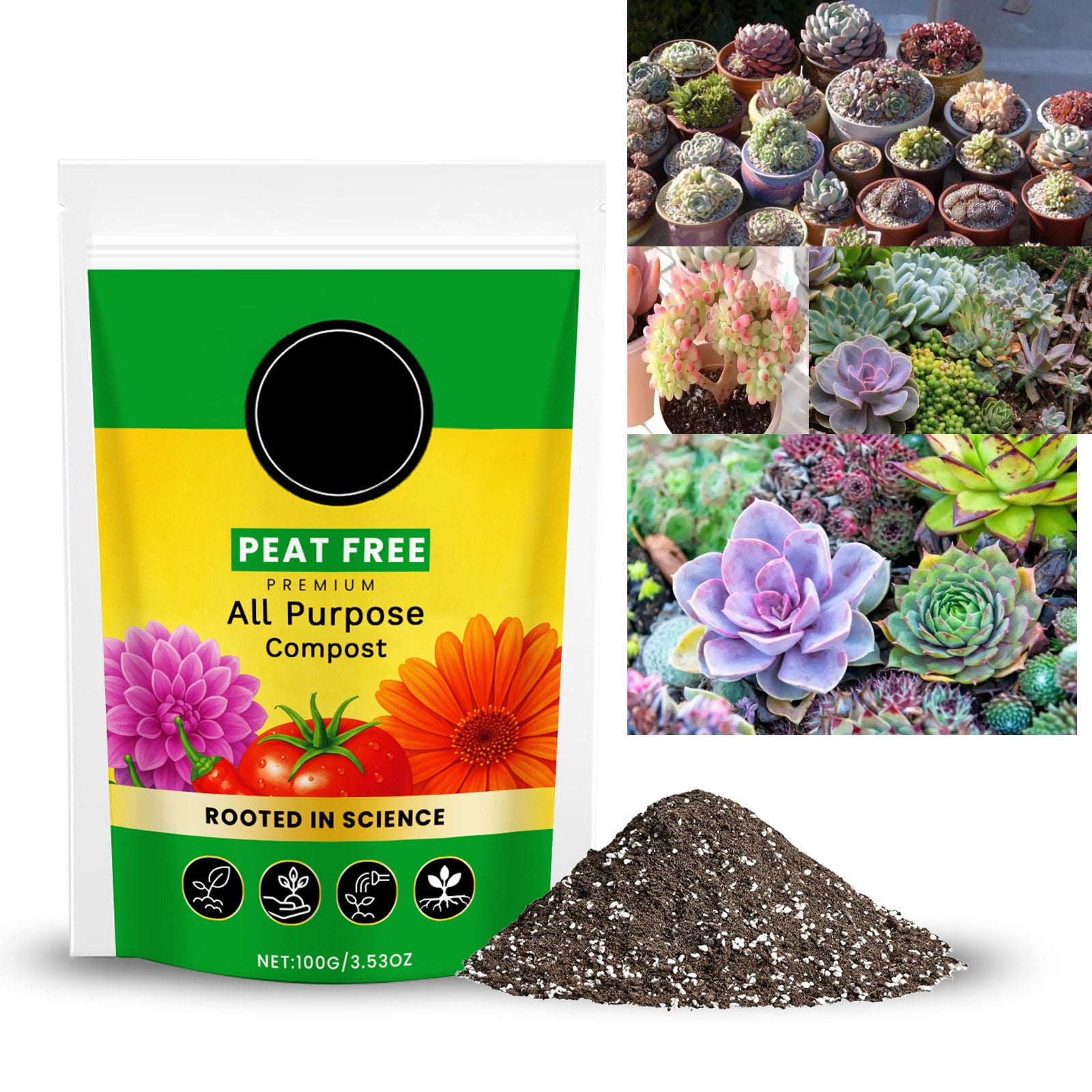 Potting Soil Mix, Potting Mix, PreMixed Ready to Use for All Indoor Outdoor Plant, All-Purpose ...