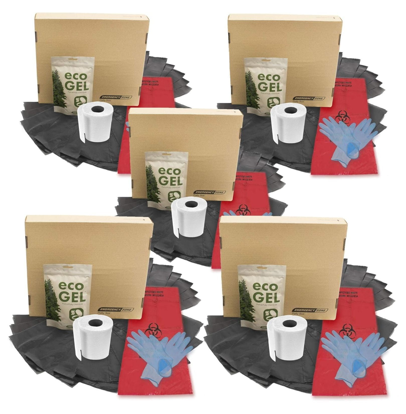 Potty Box Complete Toilet Set, Portable, Collapsible Toilet with Liners ...