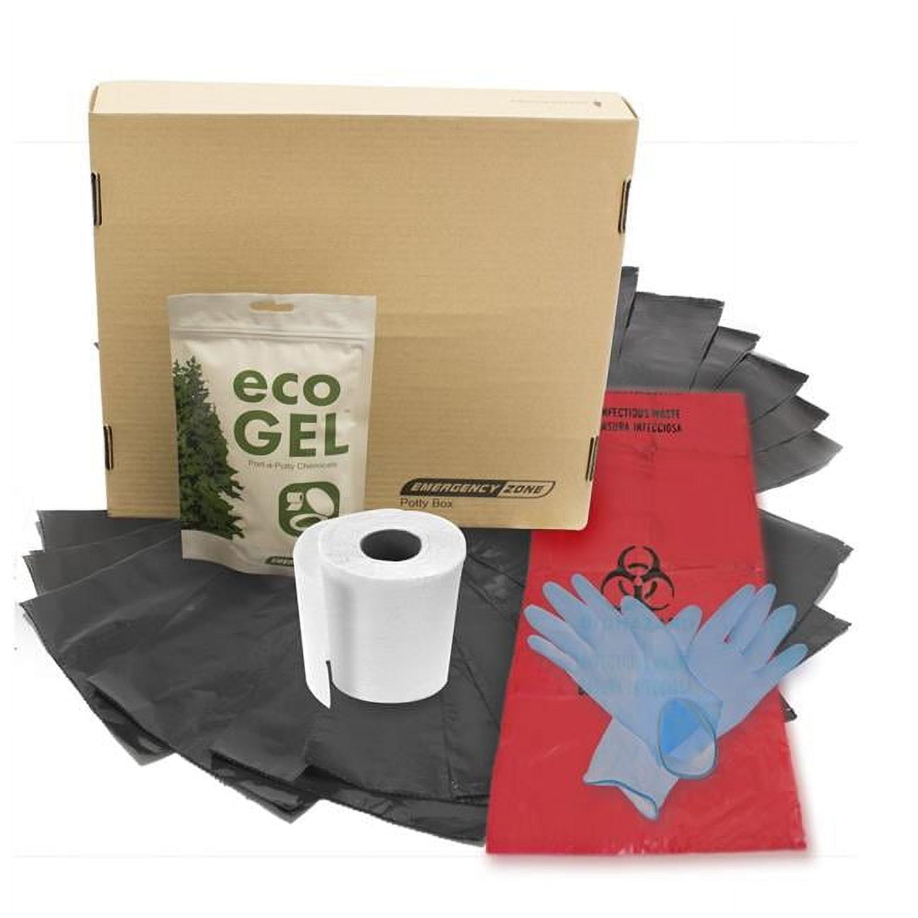 Potty Box, Portable Collapsible Toilet with Liners and Toilet Chemicals ...