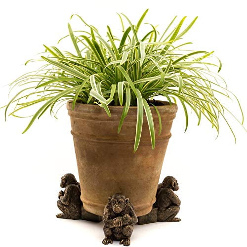 Potty Feet Chimpanzee Figures Plant Pot Feet - Handmade Planter Riser ...