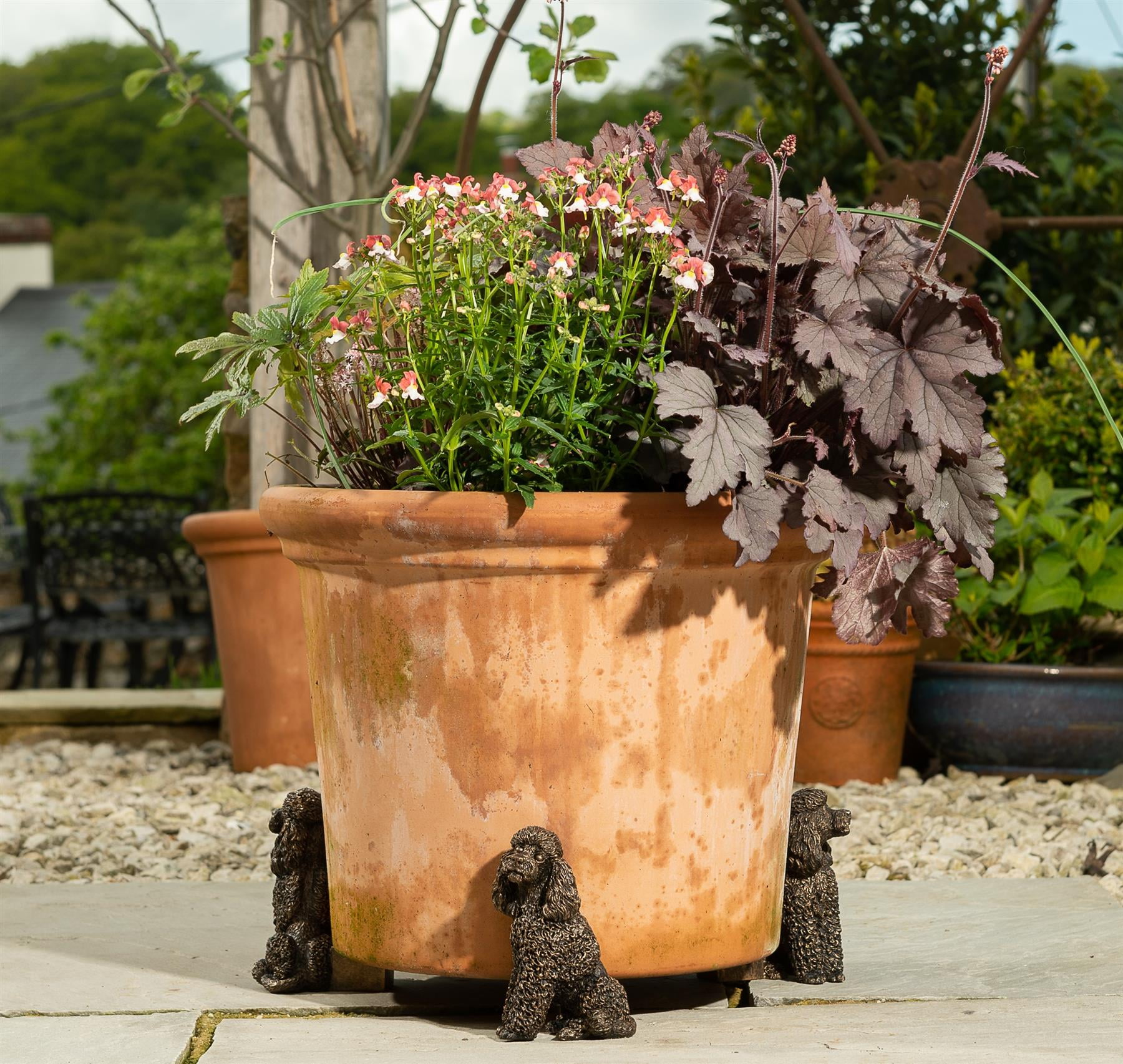 Potty Feet Decorative Poodle Themed Plant Pot Feet - Bronze Color - Set ...