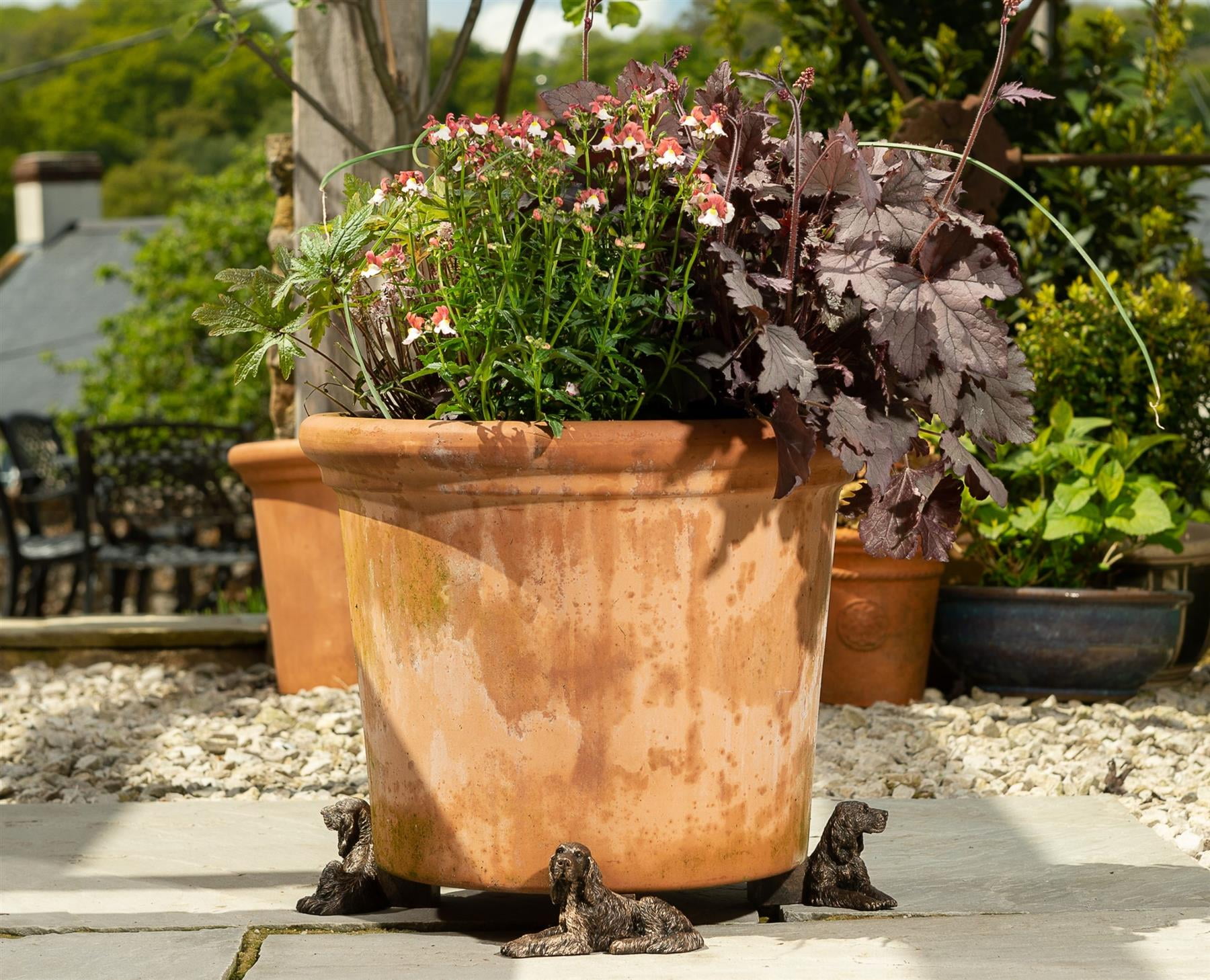 Potty Feet Irish Setter Themed Plant Pot Feet - Bronze Color - Set of 3 ...