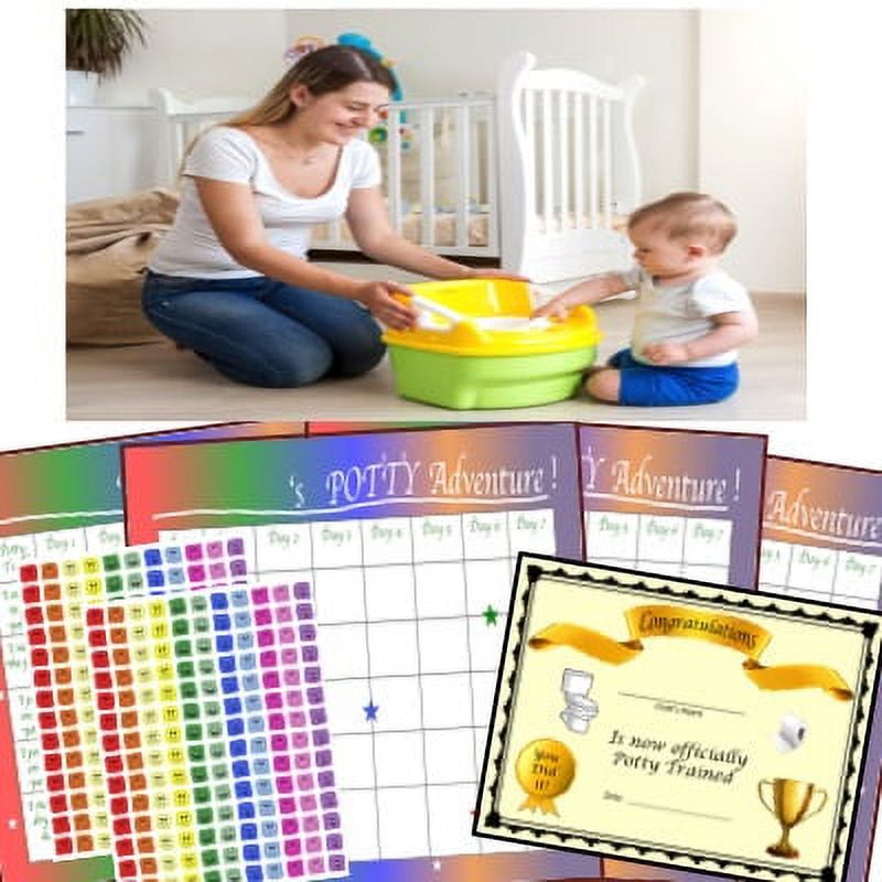 Potty Training Chart & Training Certificate, 308 Stickers, Mounting ...