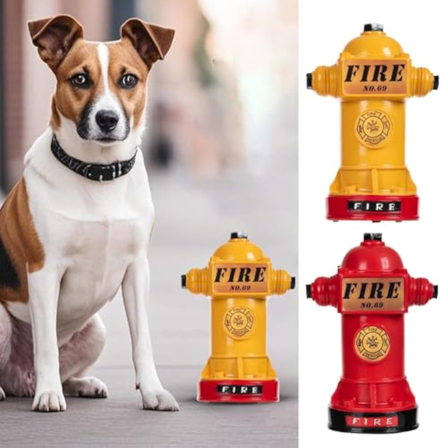 Potty Training Dog Fire Hydrant, Mini Resin Dog Fire Hydrant, Bright ...