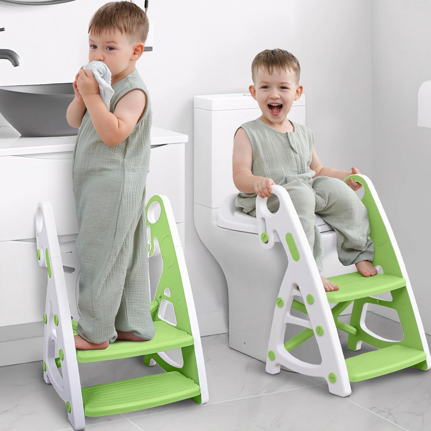 Potty Training Seat, 2-in-1 Toddler Toilet Seat with Step Stool, Ultra ...