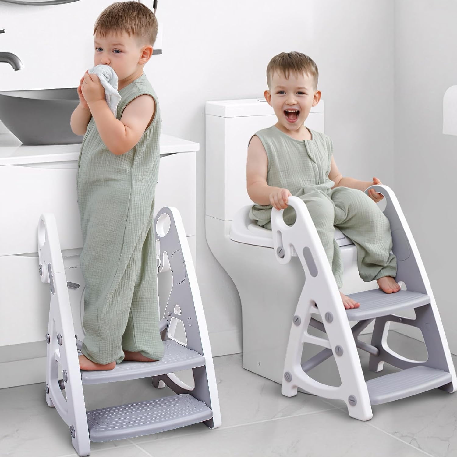 Potty Training Seat, 2-in-1 Toddler Toilet Seat with Step Stool, Ultra ...