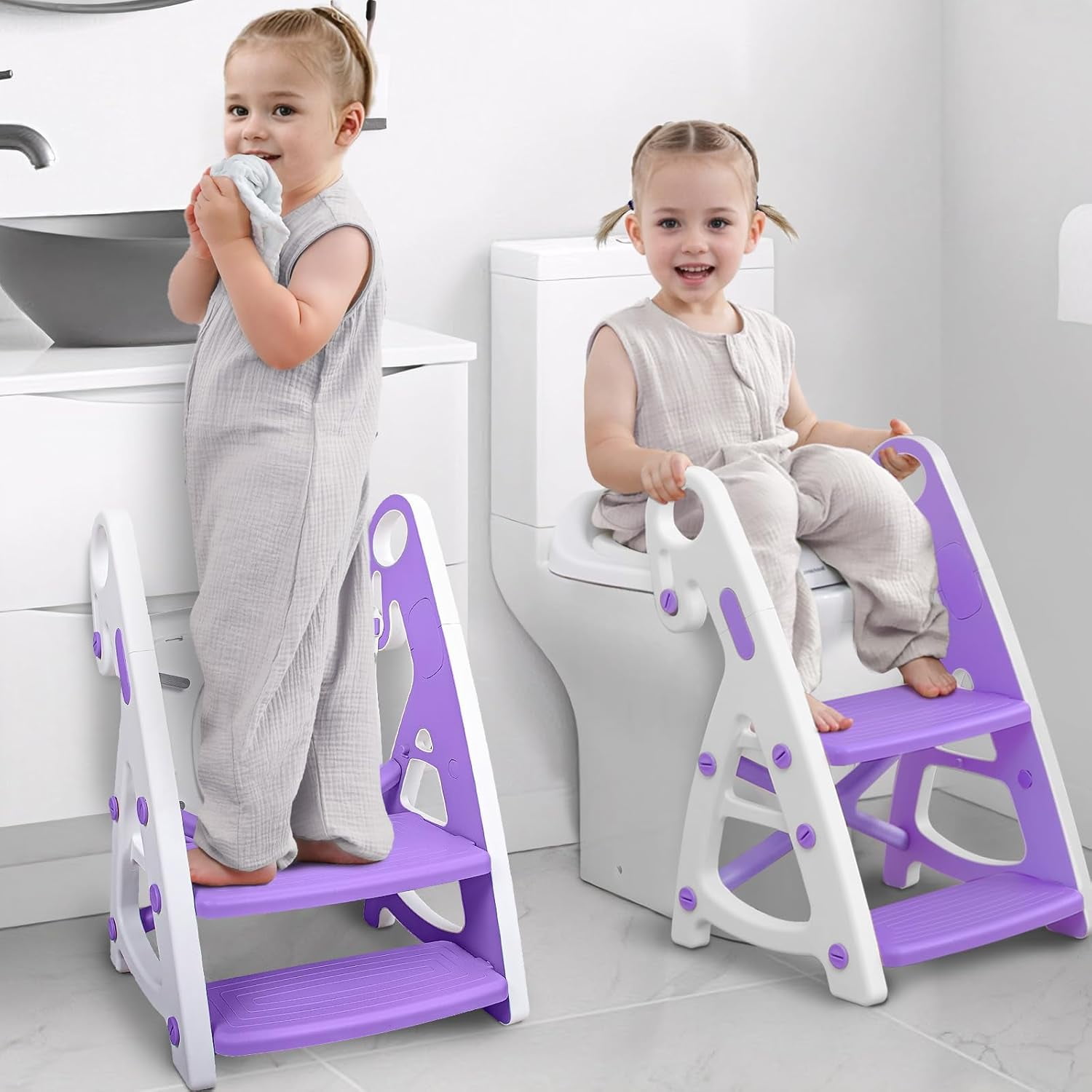 Potty Training Seat, 2-in-1 Toddler Toilet Seat with Step Stool, Ultra ...