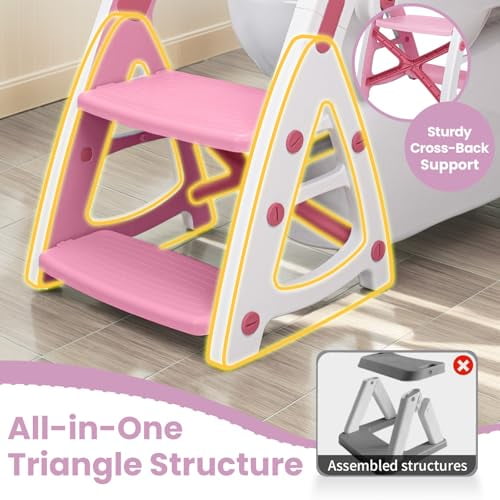 Potty Training Seat, 2-in-1 Toddler Toilet Seat with Step Stool, Ultra ...