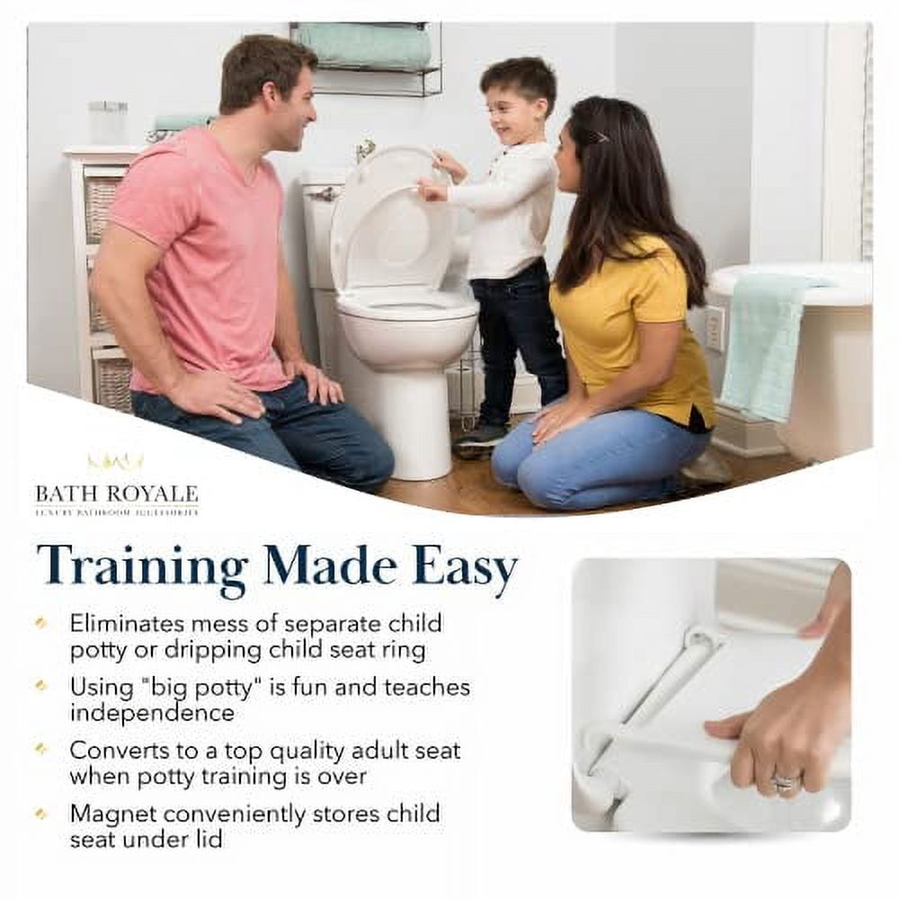 Potty Training Seat - Soft Close, Kingsport BR721-00, Elongated White ...