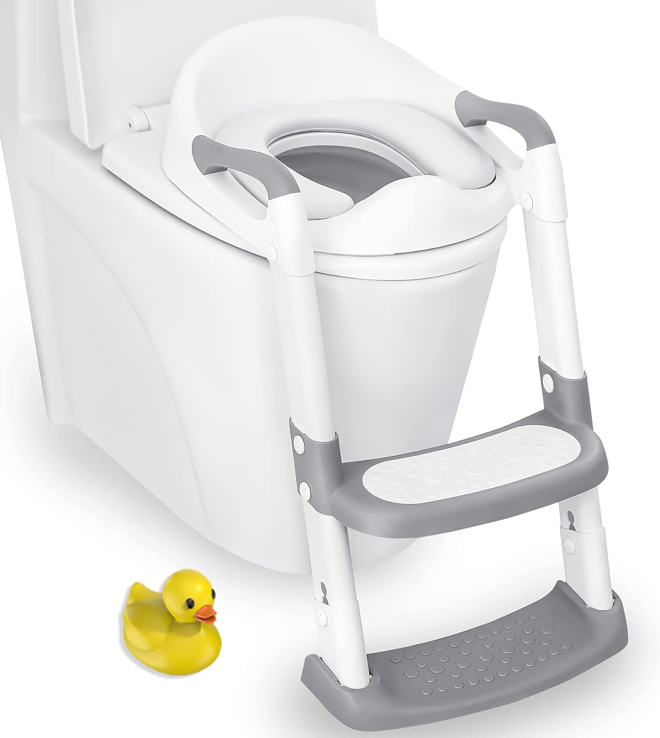 Potty Training Seat, Toddler Step Stool, 2 in 1 Potty Training Toilet for Kids, Baby Seat with ...