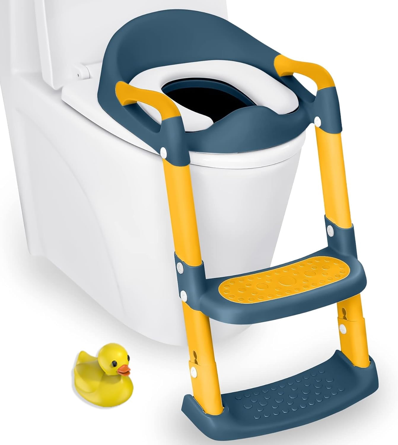 Potty Training Seat, Toddler Step Stool, 2 in 1 Toilet for Kids, Baby Seat with Splash Guard and ...