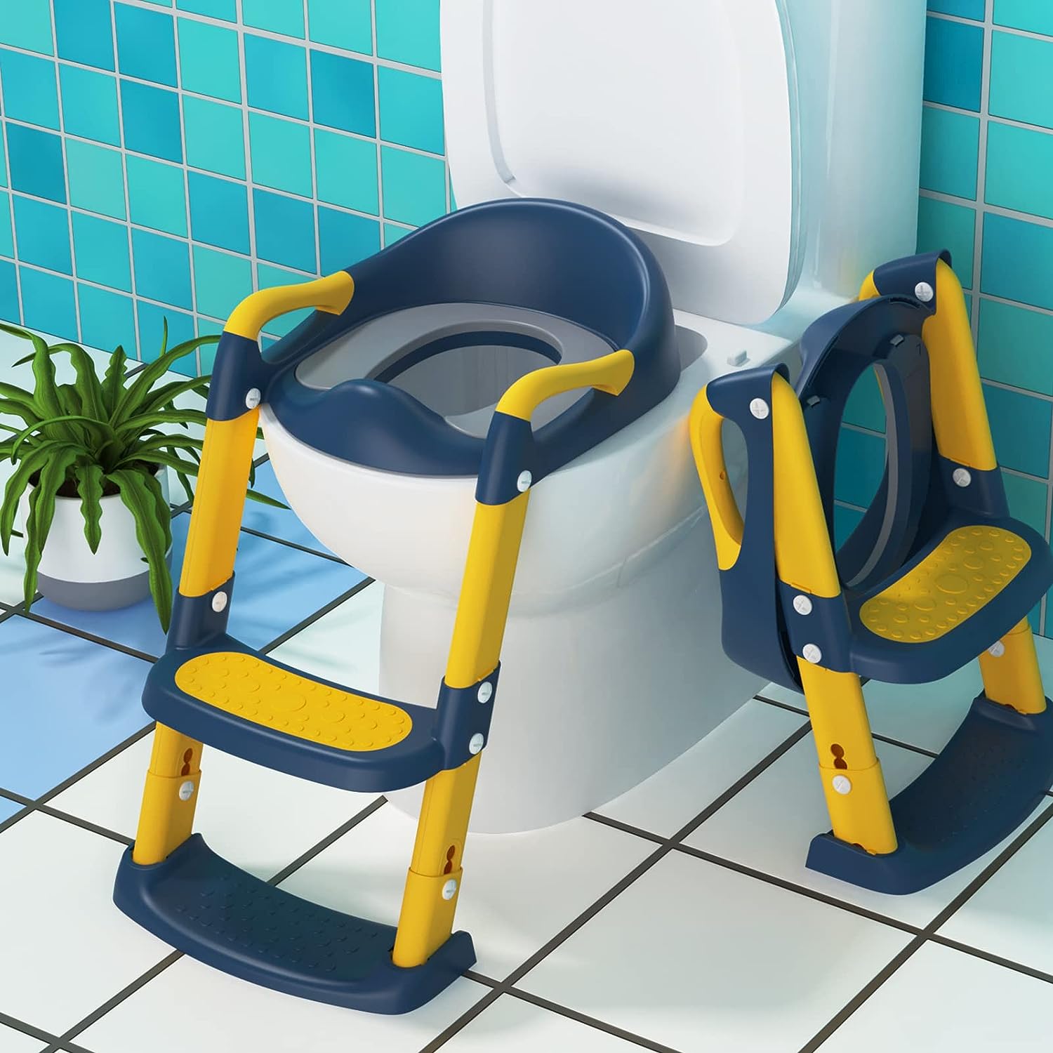 Potty Training Seat for Kids with Step Stool Ladder, Toddler Potty ...