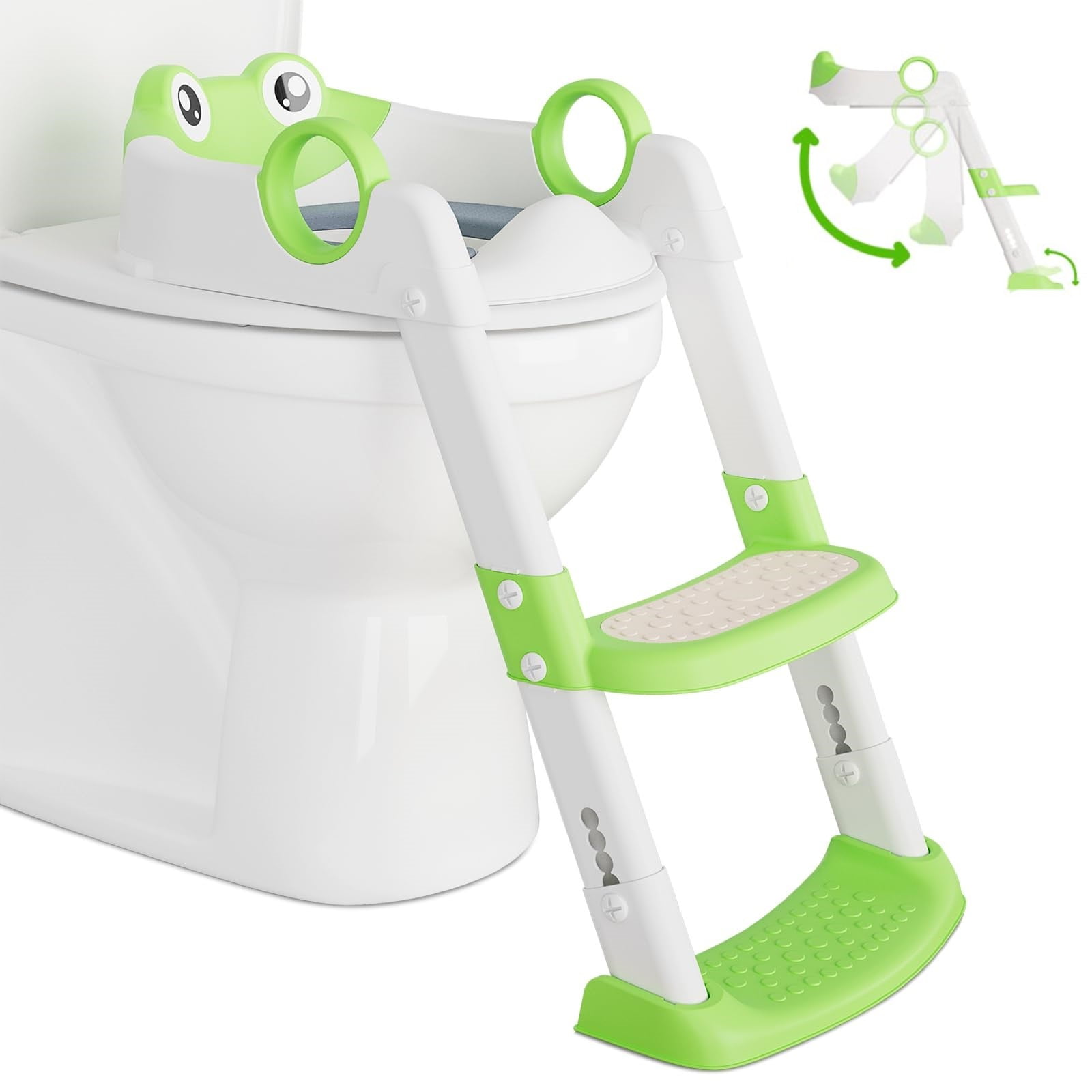 Potty Training Seat with Step Stool Ladder, Foldable Potty Training ...