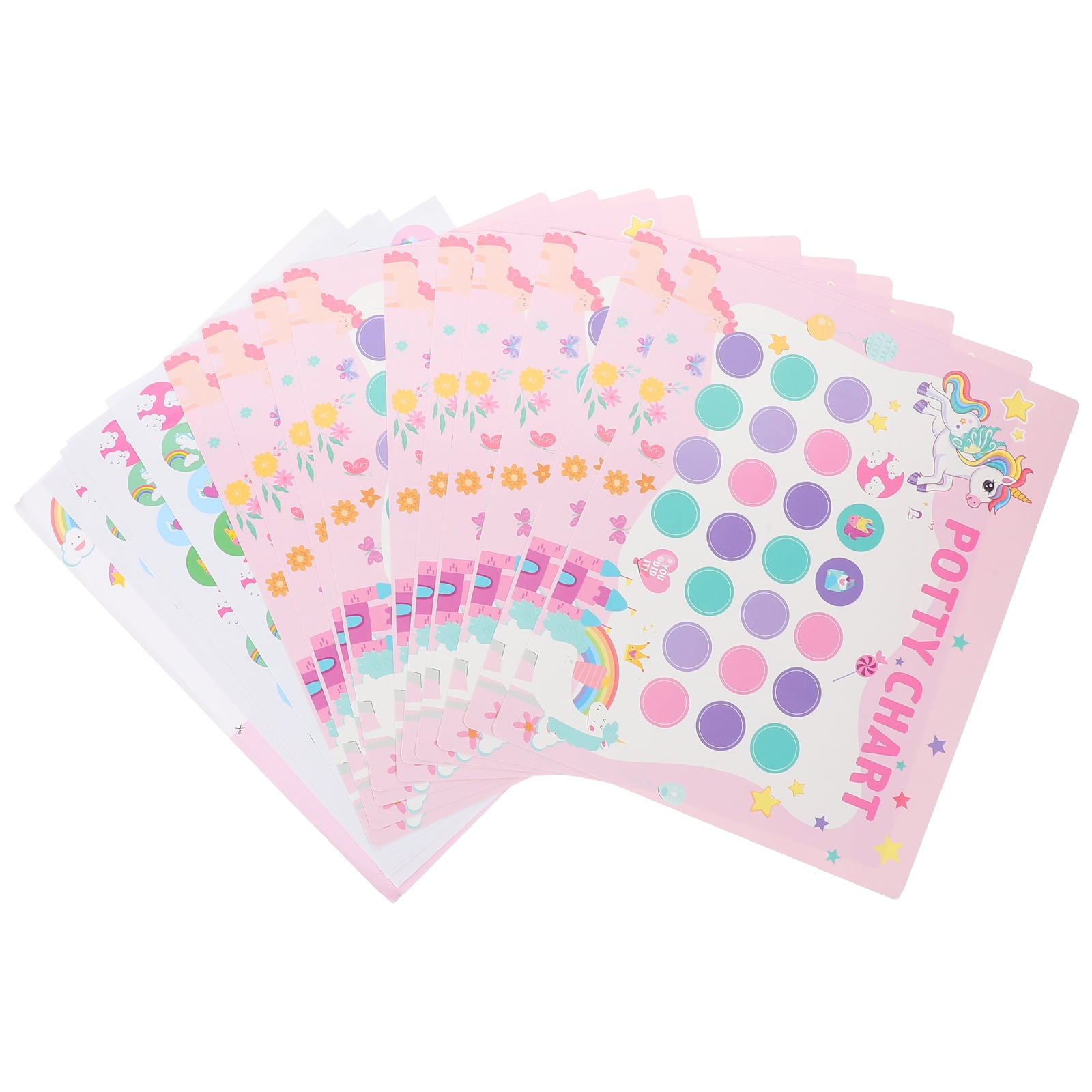 Potty Training Stickers Chart for Kids with Girl Plane Puzzle Paper ...