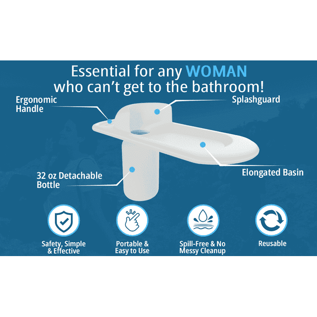PottyCap Portable Urinal for Women with 32 oz Detachable Bottle ...