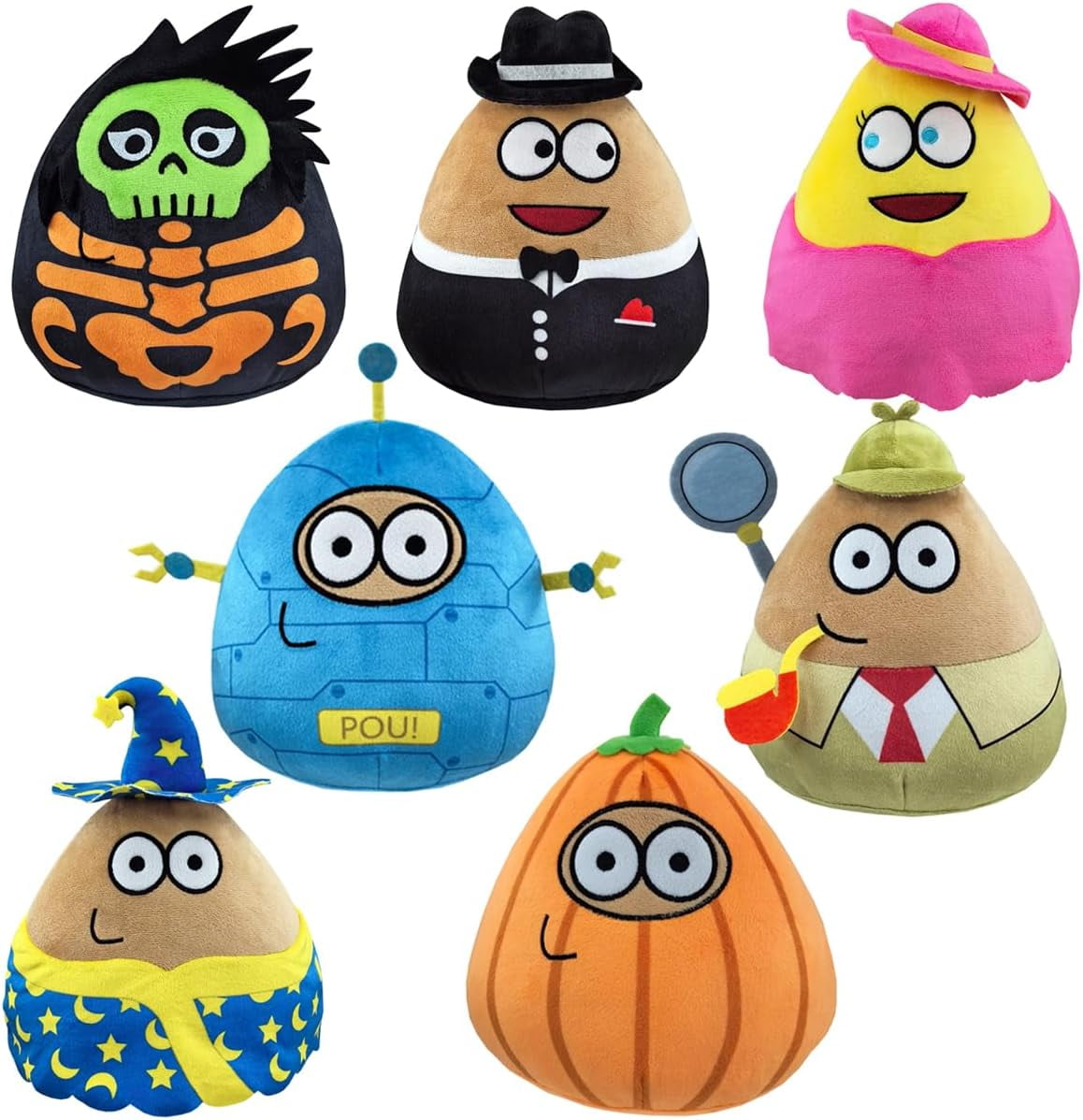 Pou Plush, 4 Pcs 9 inch Alien Pou Plushies Toy Stuffed Plush Pou Doll ...