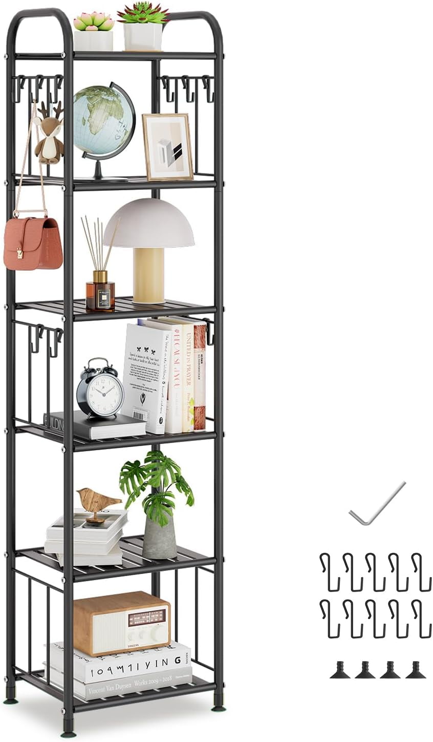 PouHenier.jh 6 Tier Metal Shelving Unit and Storage Tall Shelf for ...