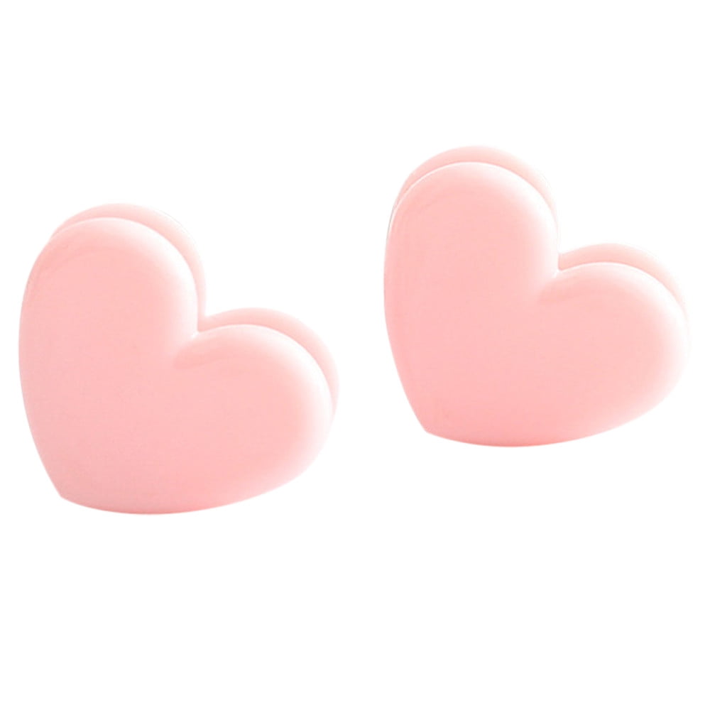 Pouches For Organization 10 Pink Heart Plastic Peg Paper Clips Holder ...