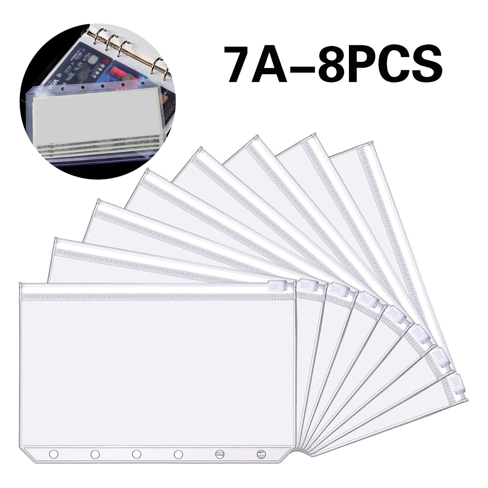 Pouches For Organization A7 Binder Pockets Plastic Binder Zip Document ...