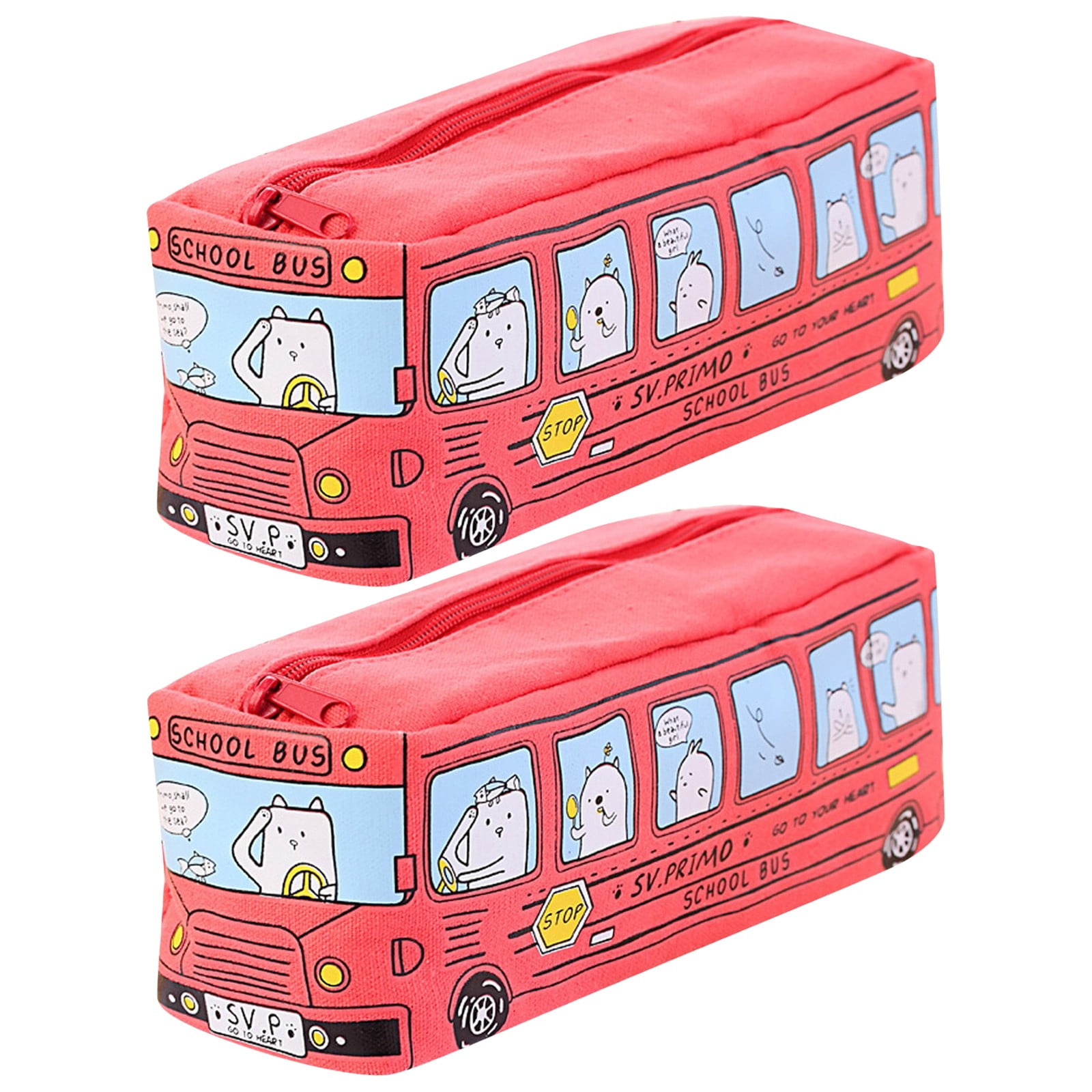 Pouches For Organization Creative Student Stationery Small Animal Buses ...