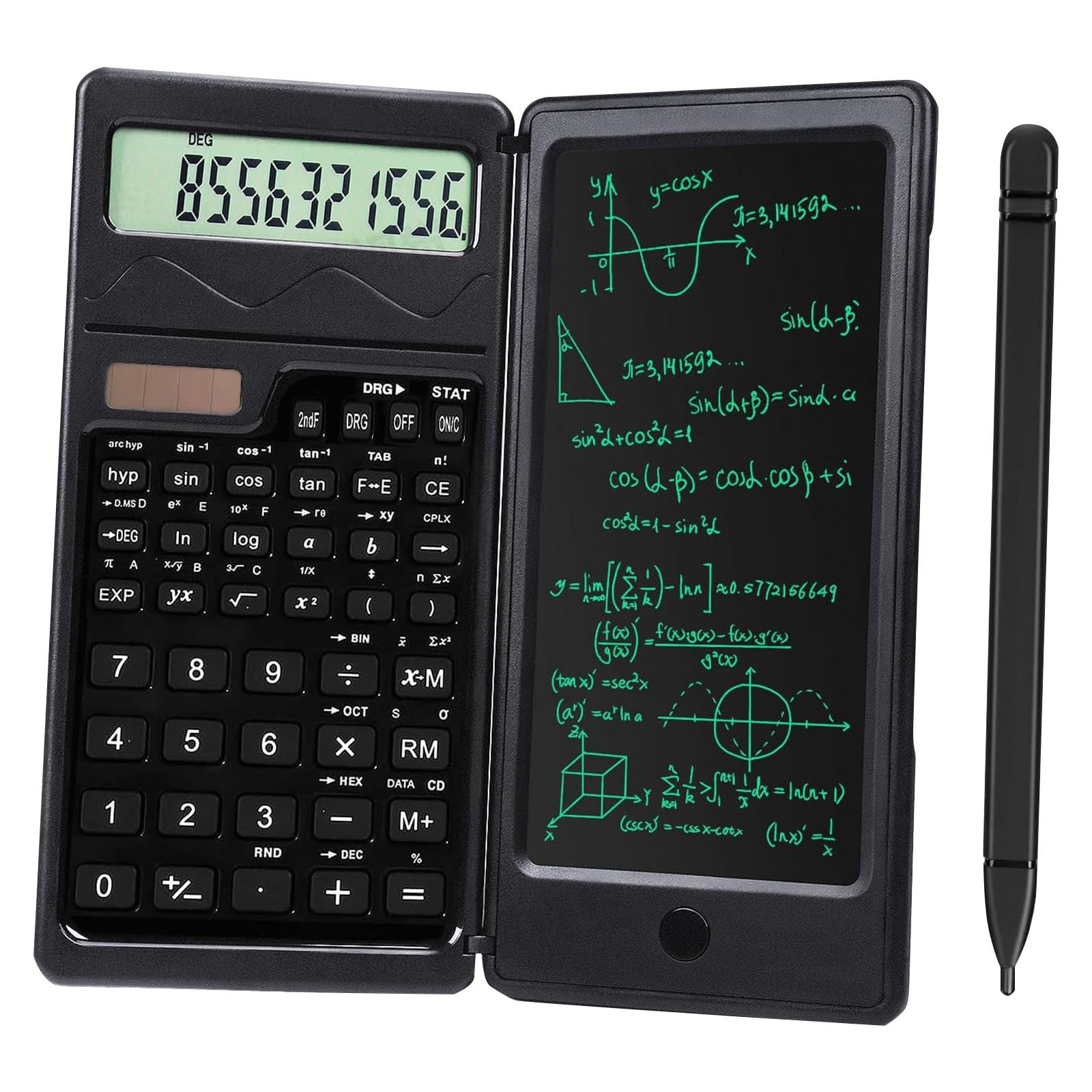 Pouches For Organization Scientific Calculators For Students 10 Digit LED Solar/Battery Power ...