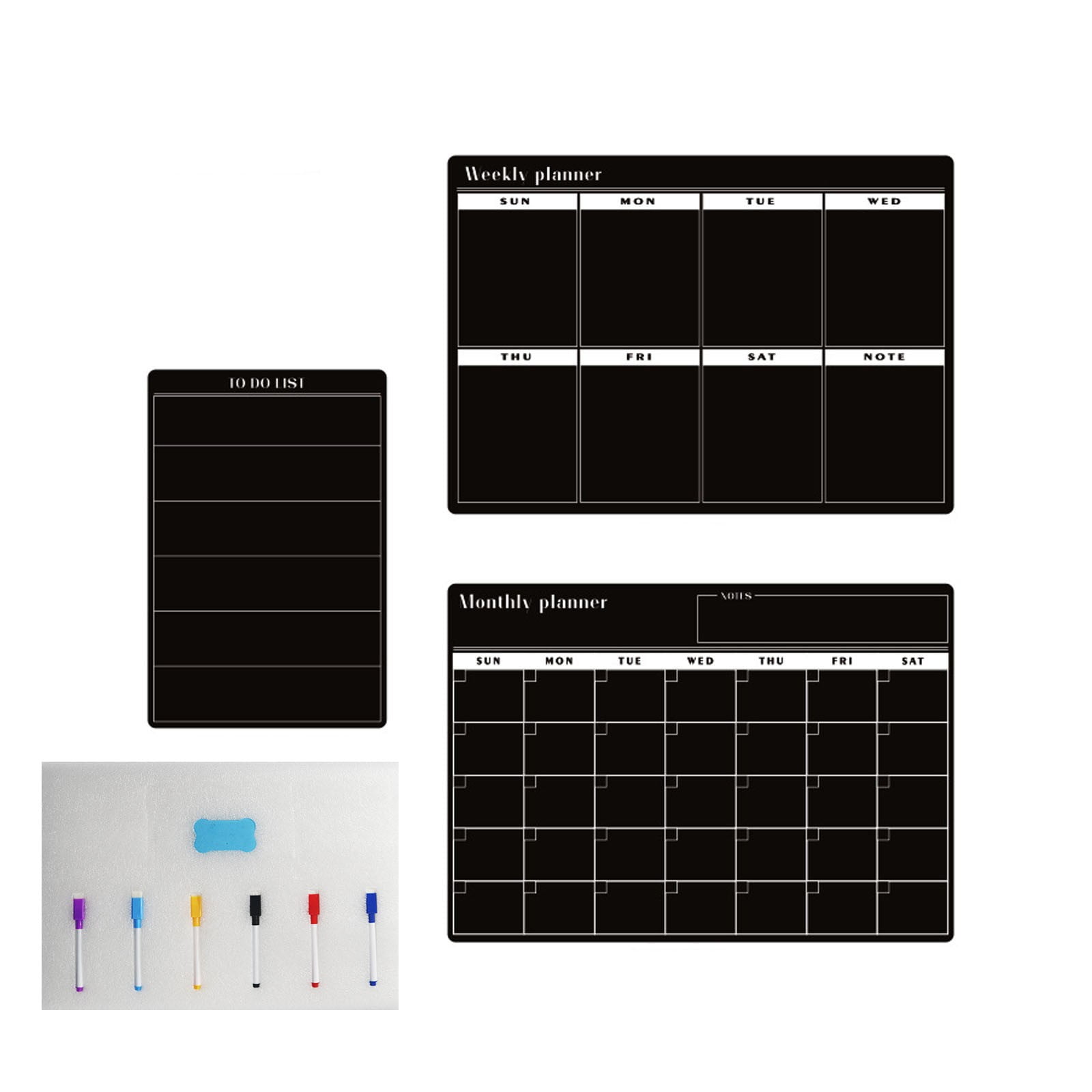 Pouches For Organization Calendar Bundle For Fridge 3 Boards Included ...