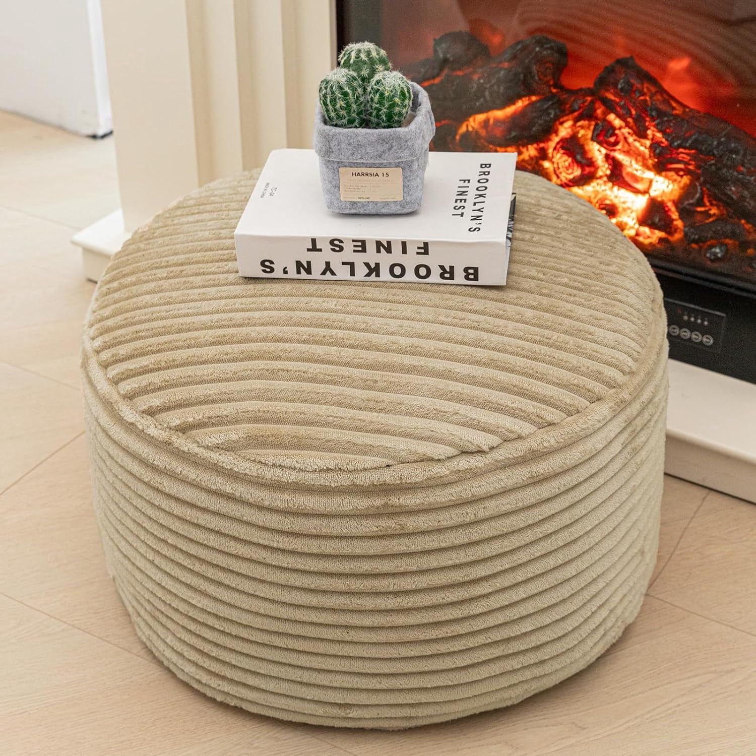 Pouf Ottoman Foot Stool Floor Chair for Living Room Bedroom Ottoman ...