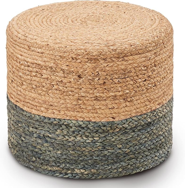 Pouf Ottomans, Natural Seagrass Foot Stool, Hand Weaving Round Footrest ...