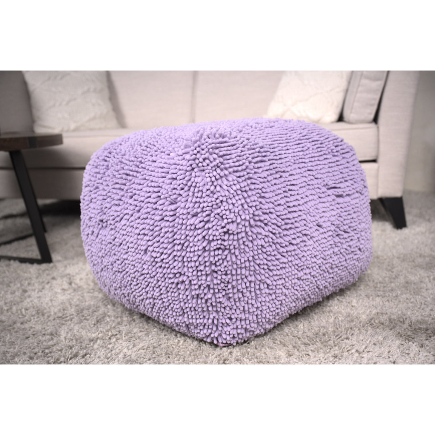 Pouf with Microfiber | Fun Design for Dorm Room | 250 - Pound Load ...