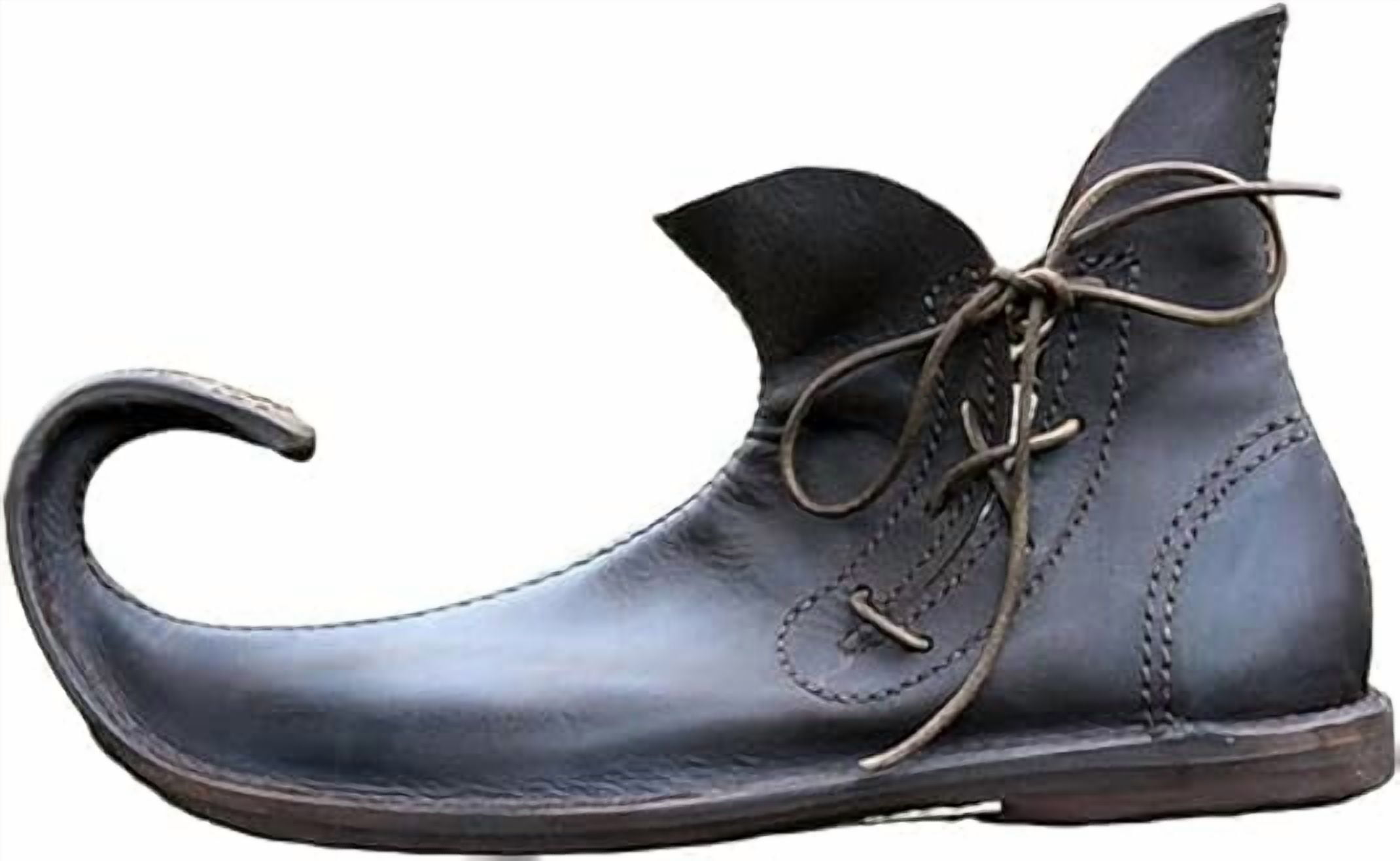 Poulaines shoes Viking Leather shoes with curved point, Renaissance ...