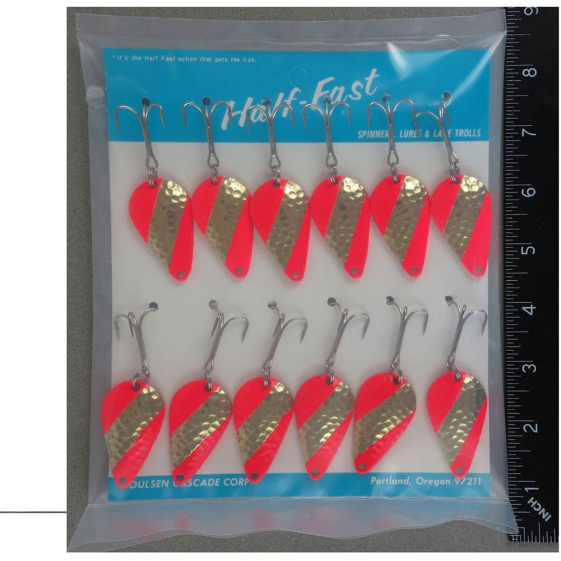 Poulsen Cascade Tackle Half-Fast Steelure One Dozen 1/2 H. Brass Fire ...