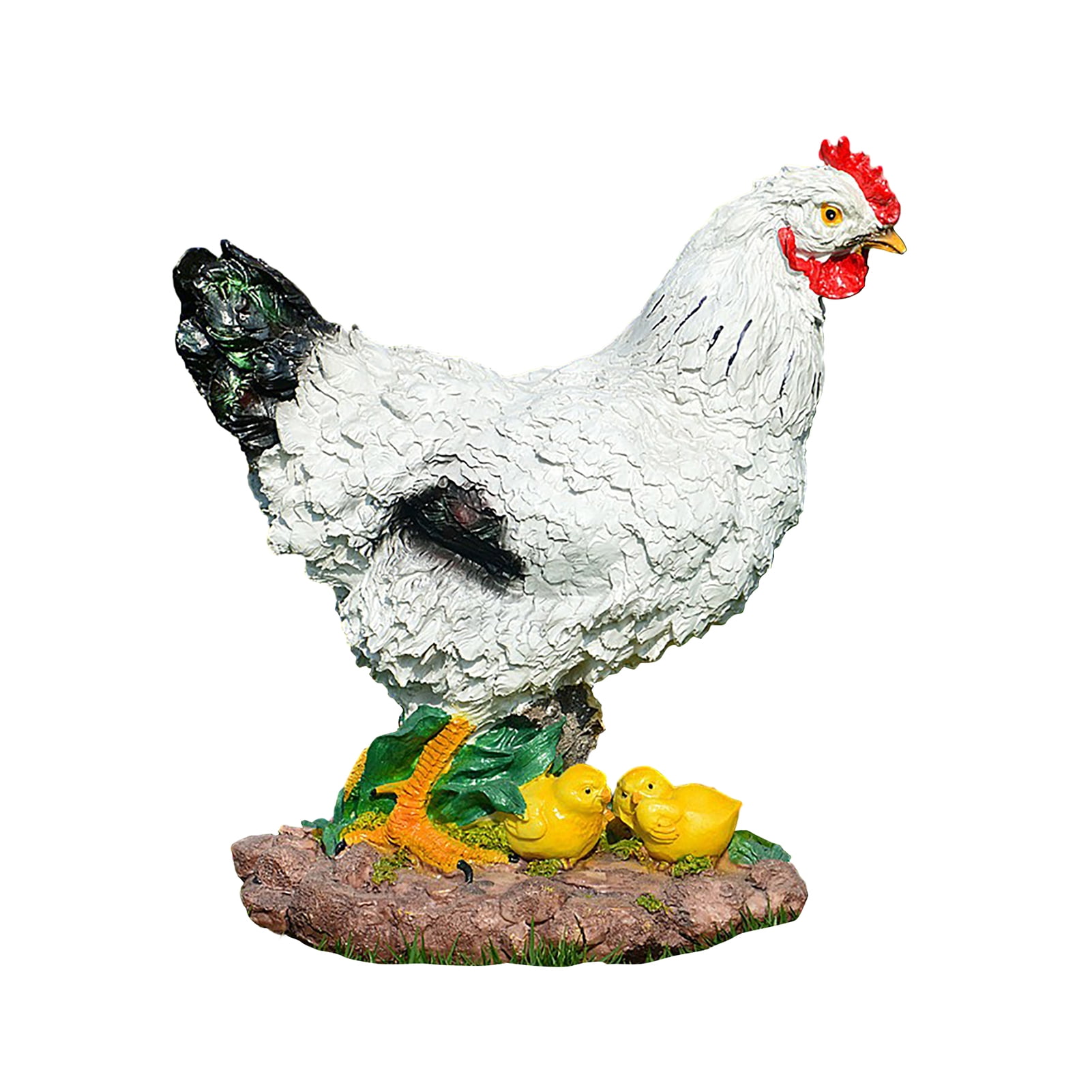 Poultry Chicken Model Decor Resin Animals Mini Figurines Hens Chicks ...