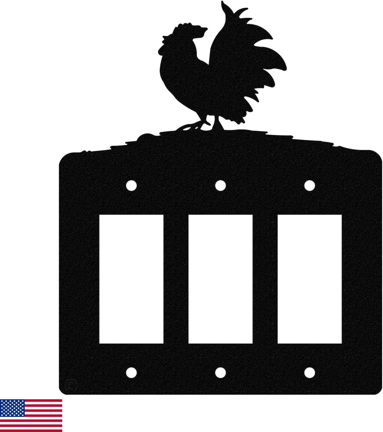 Poultry Rooster Chicken Triple Gang Light Switch Wall Plate (Triple ...