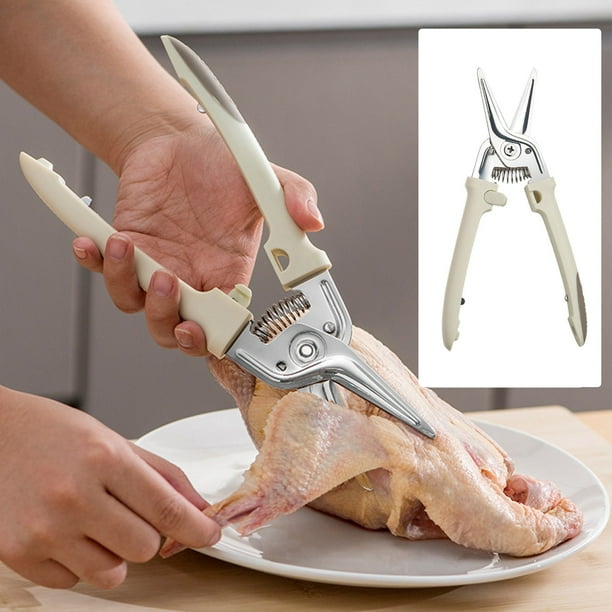 Poultry Shears Heavy Duty Kitchen Scissors for Food Stainless Steel Kitchen Shears for Food Cutting Chicken Turkey Bone Meat Vegetable Spring Loaded Dishwasher Safe Walmart Business Supplies