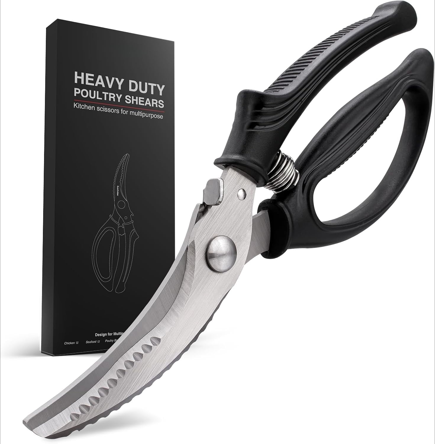 Poultry Shears, Heavy Duty Kitchen Shears With Anti-Slip Handle ...