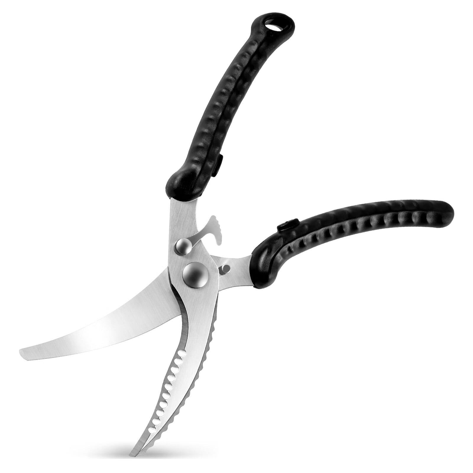 Poultry Shears Stainless Steel Kitchen Scissors with Spring Loaded ...