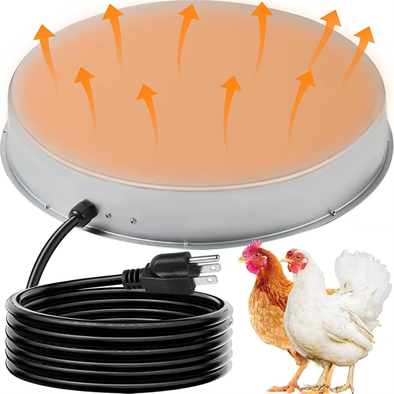 Poultry Waterer Drinker Heated Base, 65W Electric Deicer Heated Base ...
