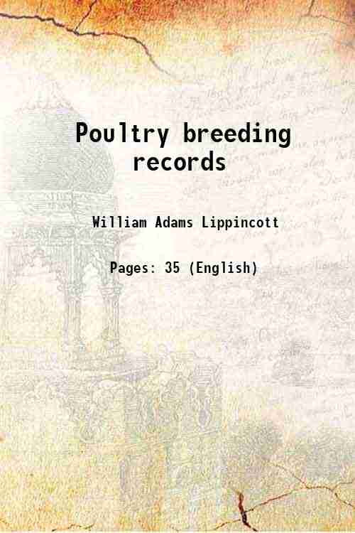 Poultry breeding records 1925 - Walmart.com
