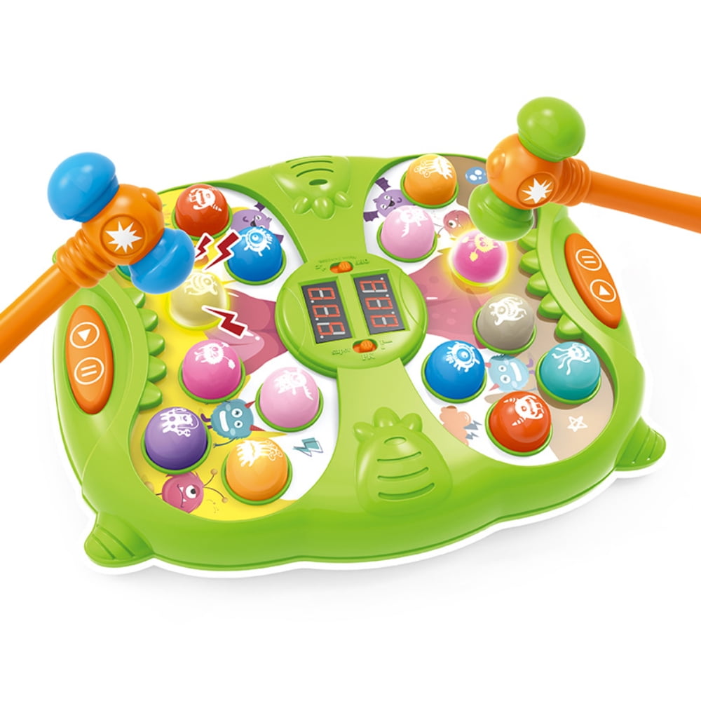 Pound A Mole Game, Interactive Educational Toy with 2 Hammers, Sound ...
