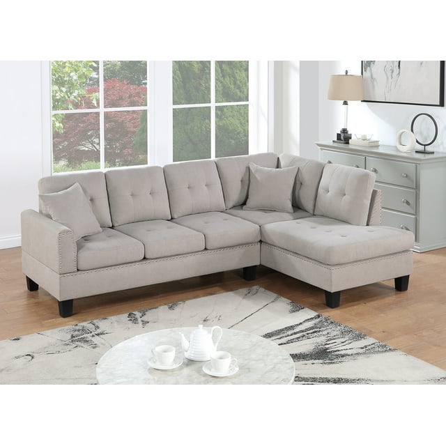 Poundex 2-pcs Sectional Set-Mushroom - Walmart.com