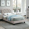 Poundex Twin Size Modern Upholstery Furniture: Burlap Fabric ...