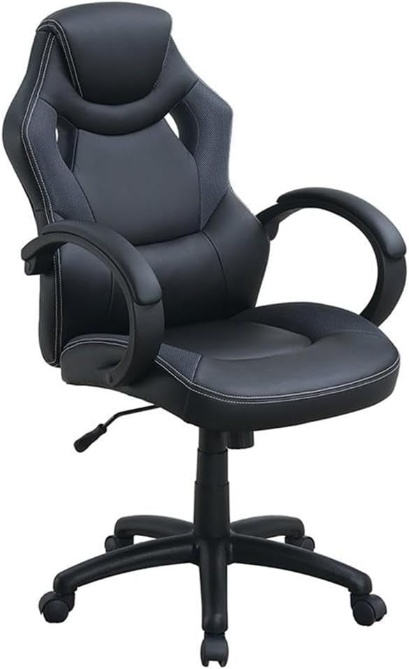 Poundex bridgecraft Office Chair, Black/Grey - Walmart.com