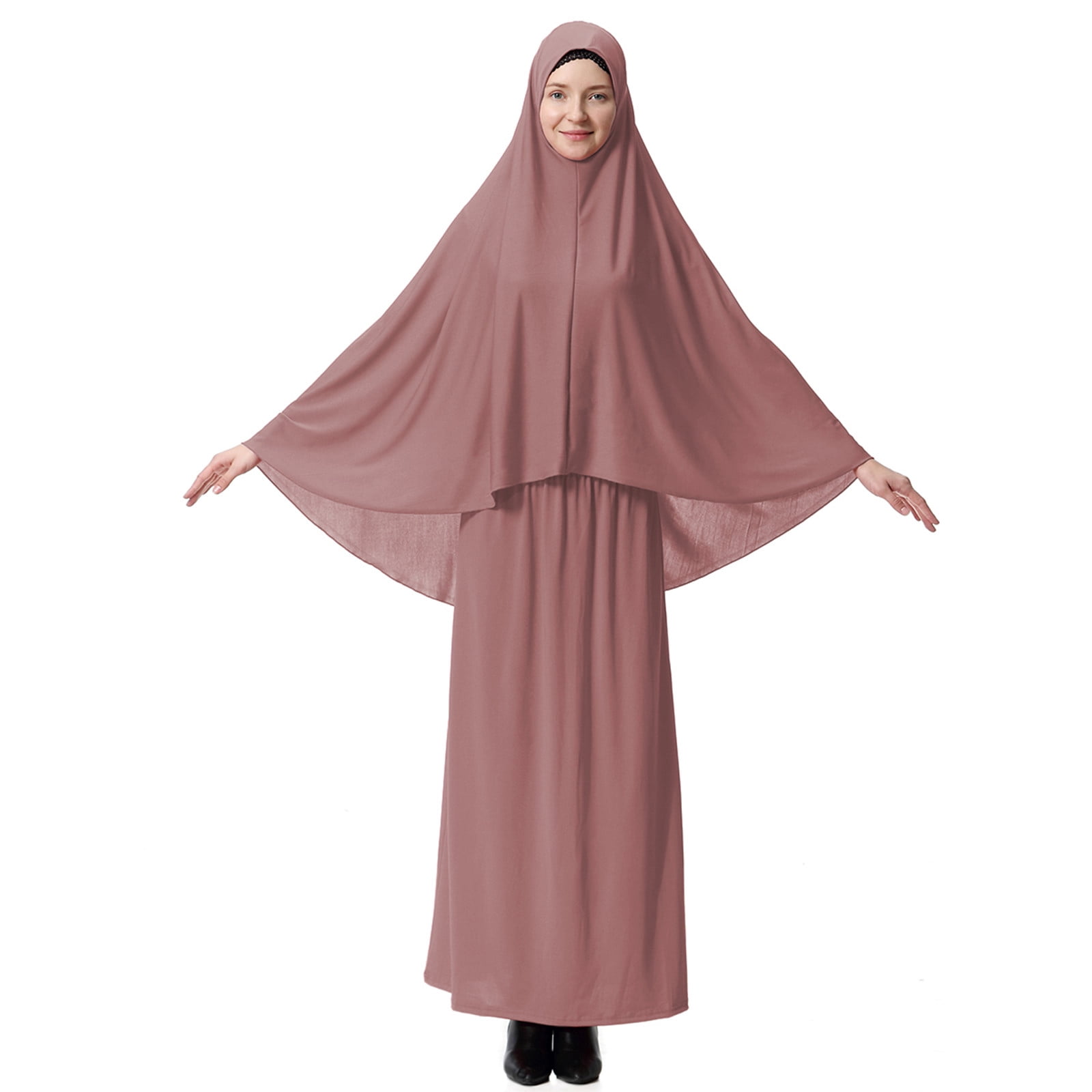 Pounoo Abayas Batwing Sleeve Hooded Maxi Length Loose Fit Breathable ...
