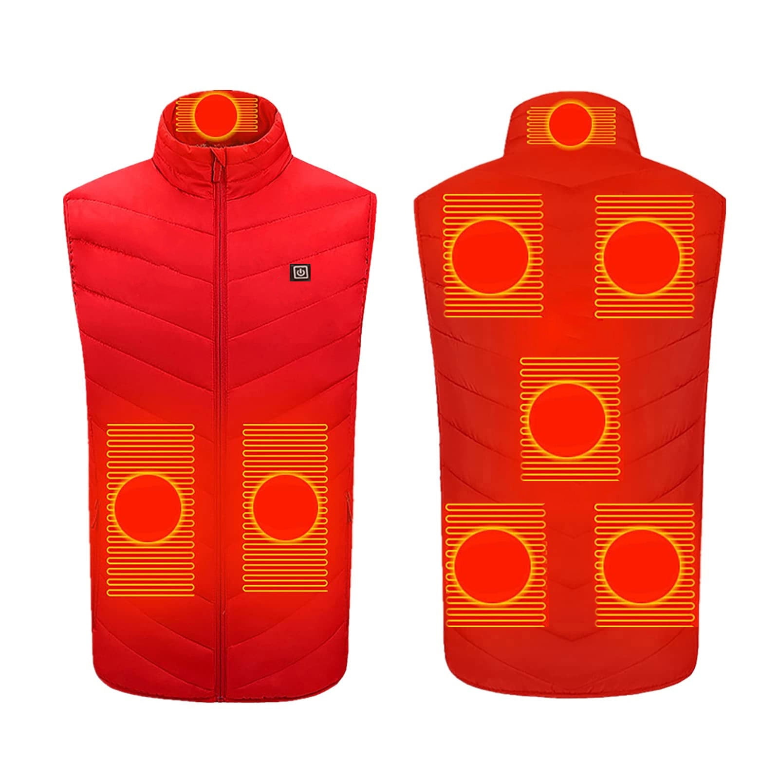 Pounoo Heated Vest for Men Women 3 Heating Levels 8 Heating Zones Stand ...