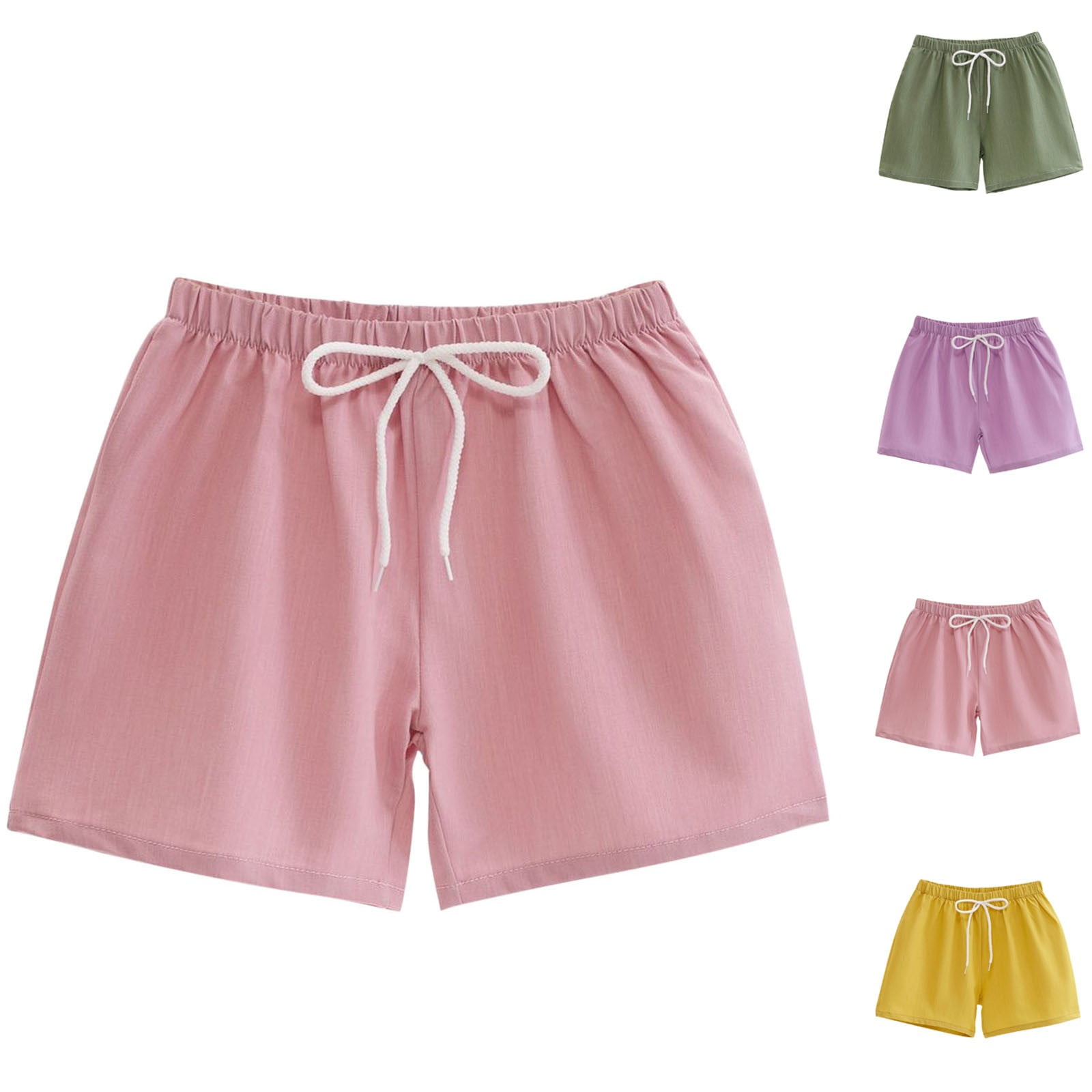 Pounoo New 2025 Girls Shorts Size 10-12 Loose Solid Summer Shorts ...