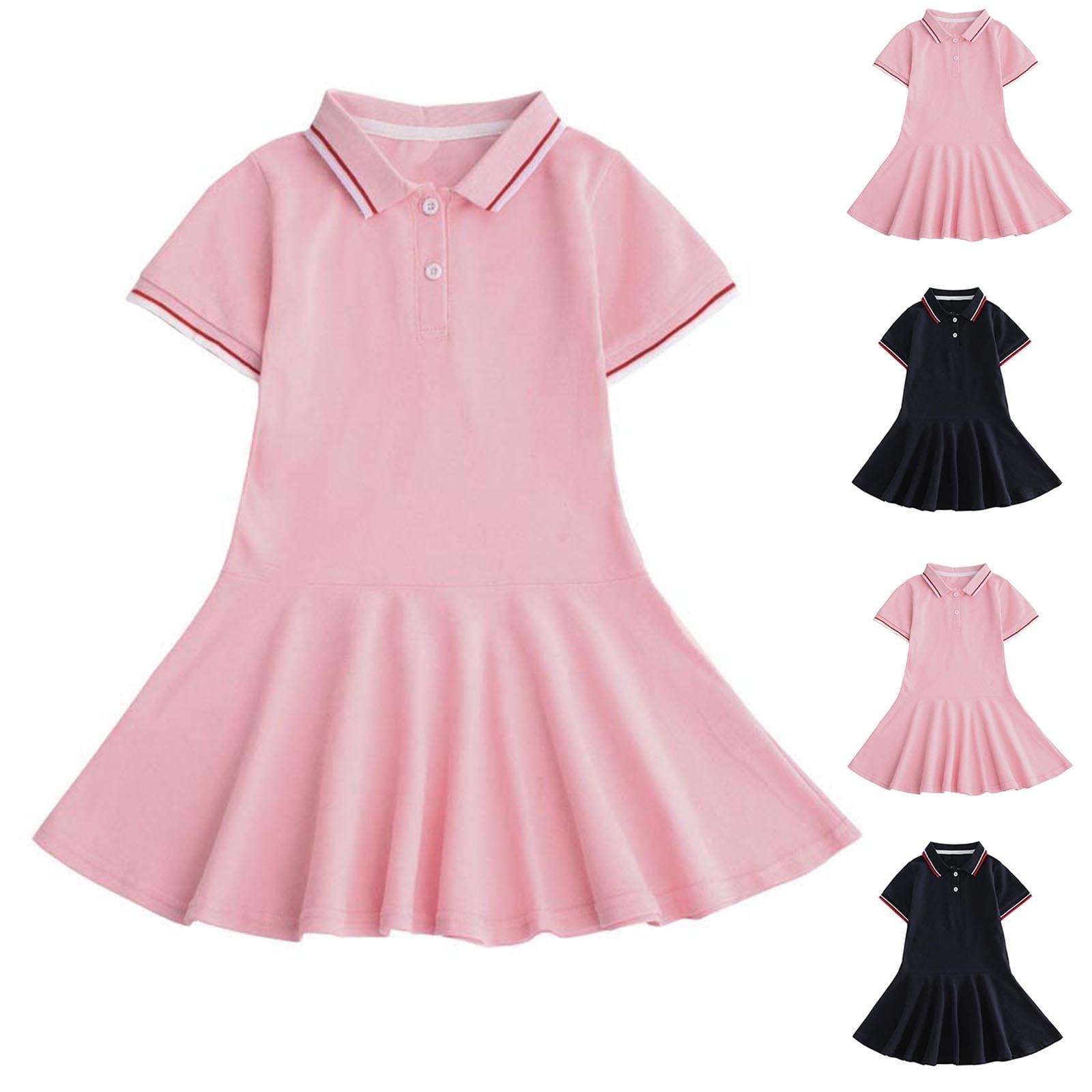 Pounoo New Dresses For Girls Baby Girls' And Toddler Short Sleeve Polo ...