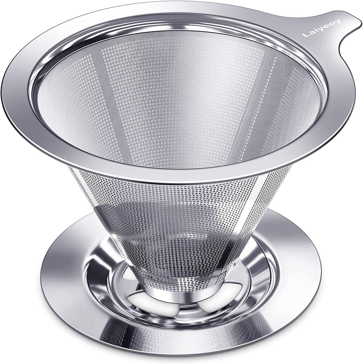 Pour Over Coffee Dripper, Slow Drip Paperless Coffee Filter, Stainless ...